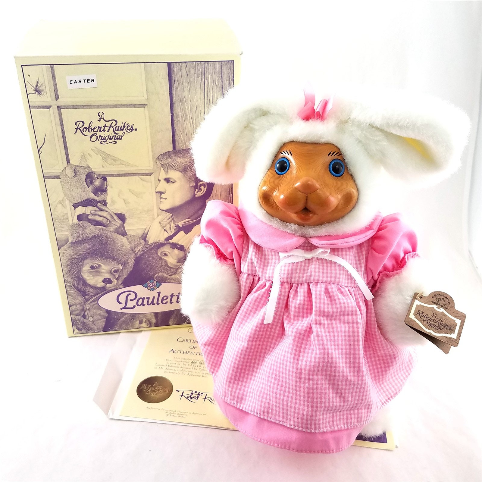 Vintage 1992 Robert Raikes Paulette Easter Bunny Rabbit Doll with COA ...