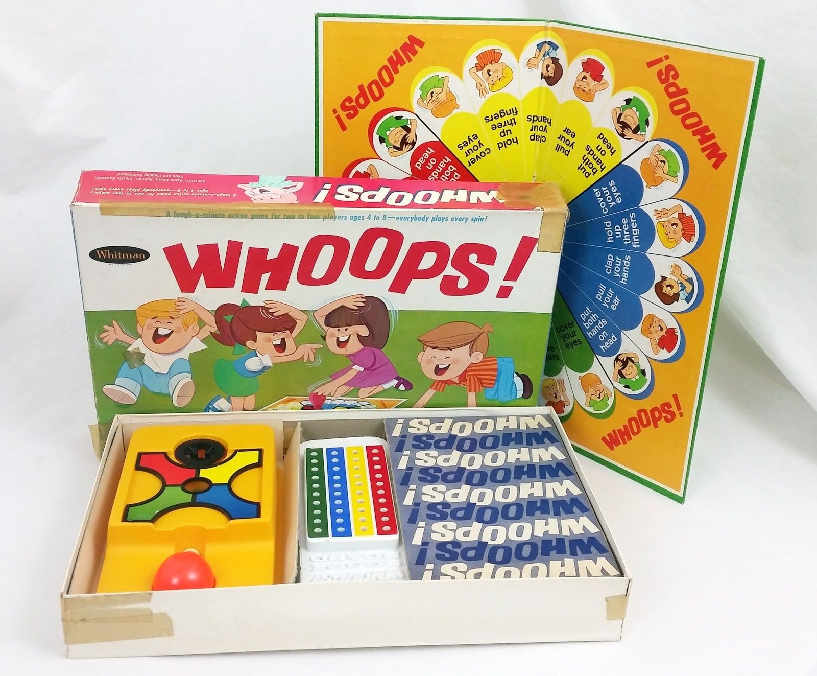 Vtg 1968 WHOOPS Game by Whitman Action Stunt Children's Game Complete ...