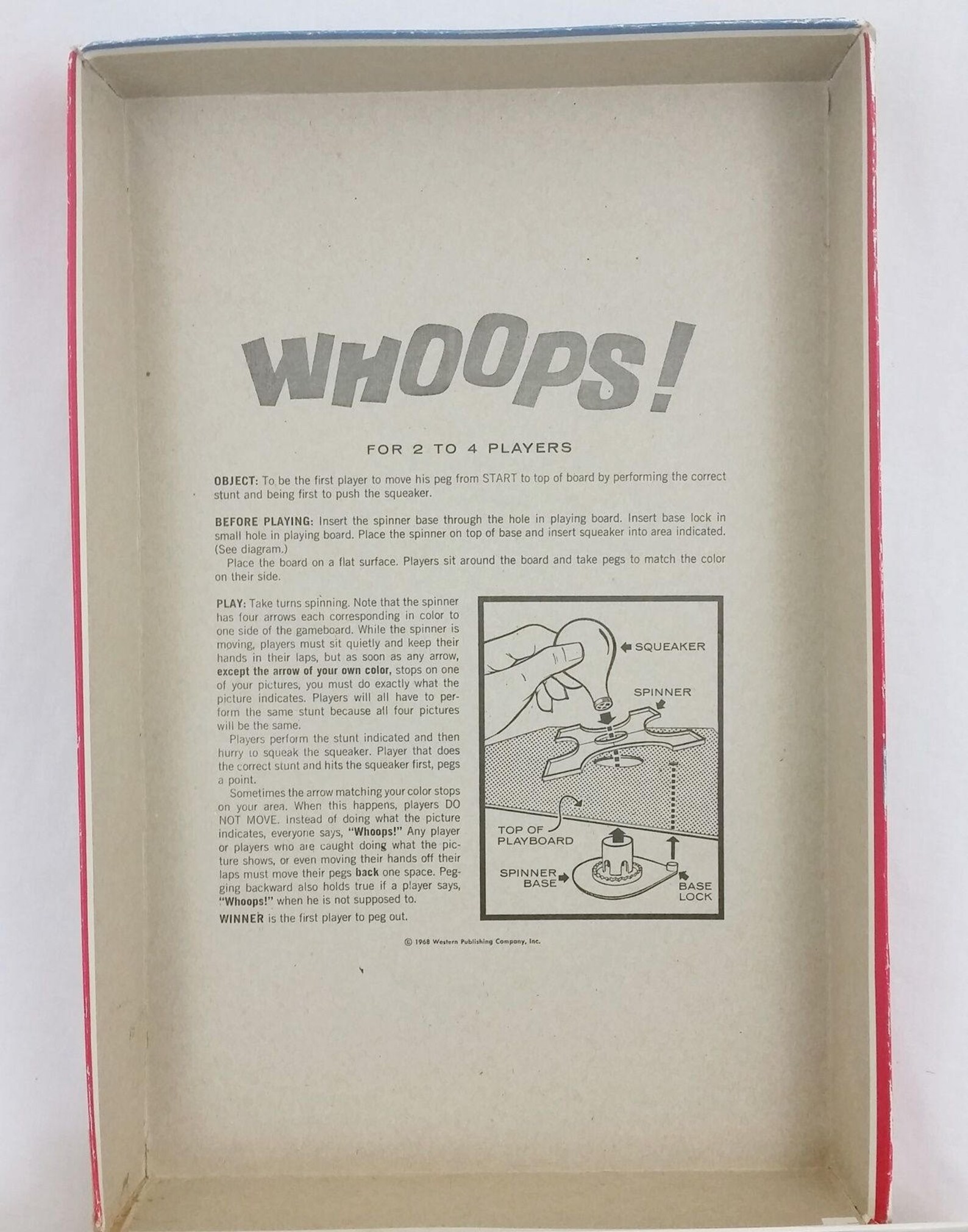Vtg 1968 WHOOPS Game by Whitman Action Stunt Children's - Etsy