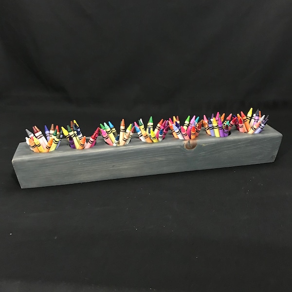 Wood Crayon Holder - Etsy