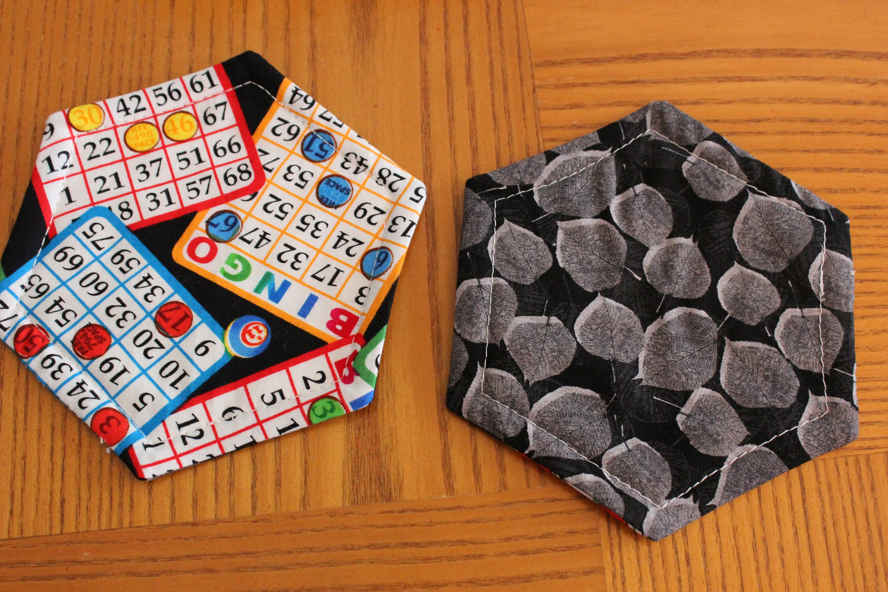 Quilted Coaster, Bingo Coasters, Coaster Set of 4 - Etsy