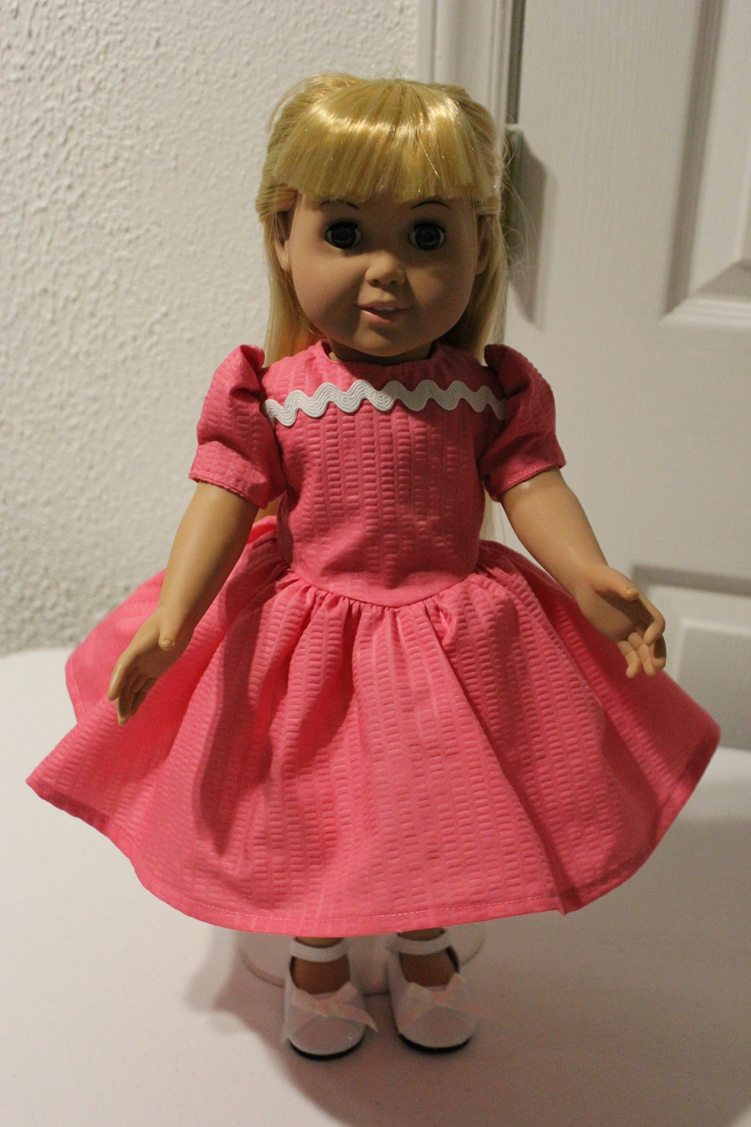 Doll Dress,18 Inch Doll Dress,pink Doll Dress,doll Clothes,18 Inch Doll ...