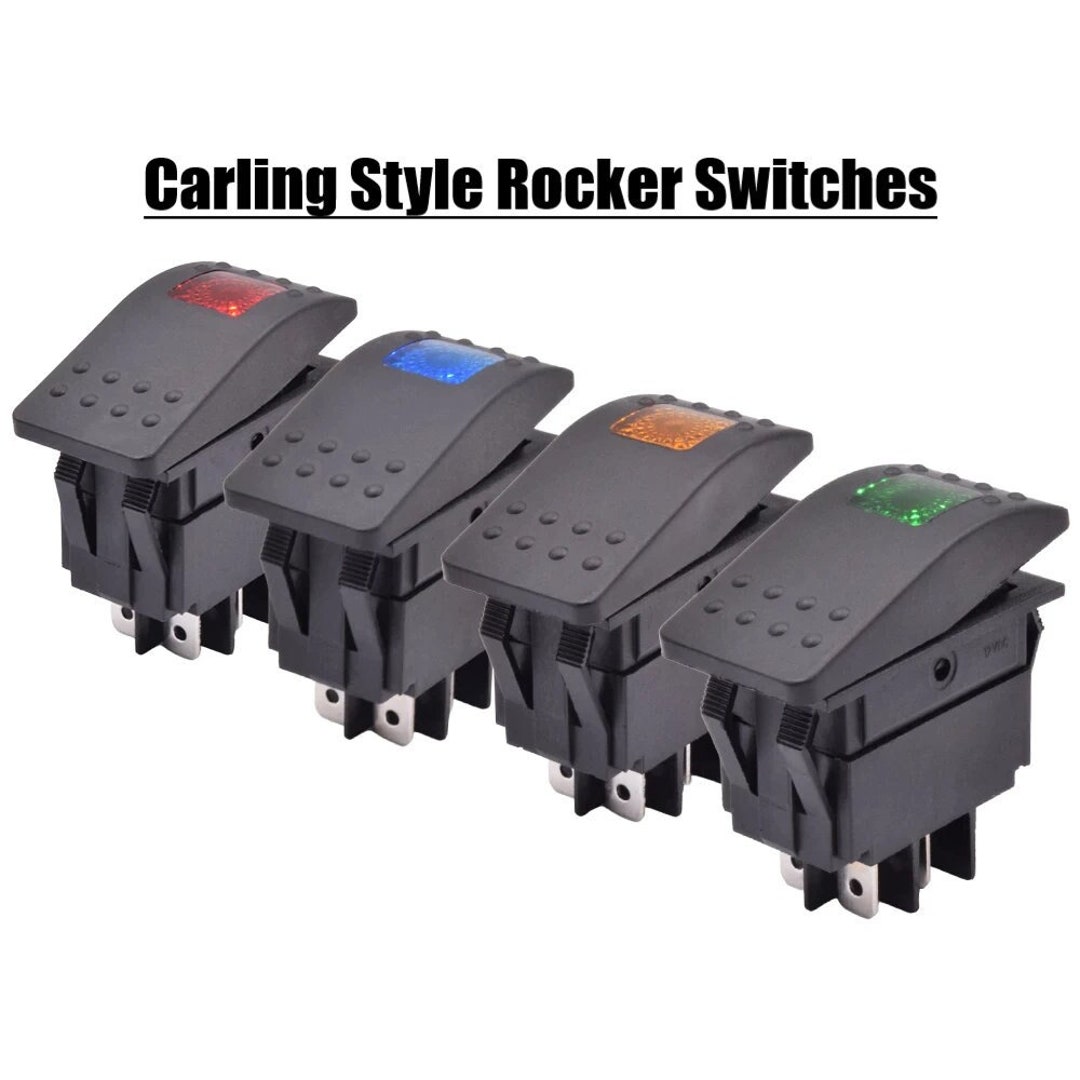 Carling Style Rocker Switch LED Illumination 12VDC Latching - Etsy