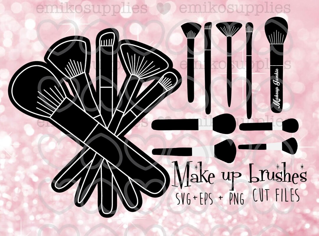 Makeup Brushes SVG EPS JPEG Makeup Lipstick Makeup Artist - Etsy
