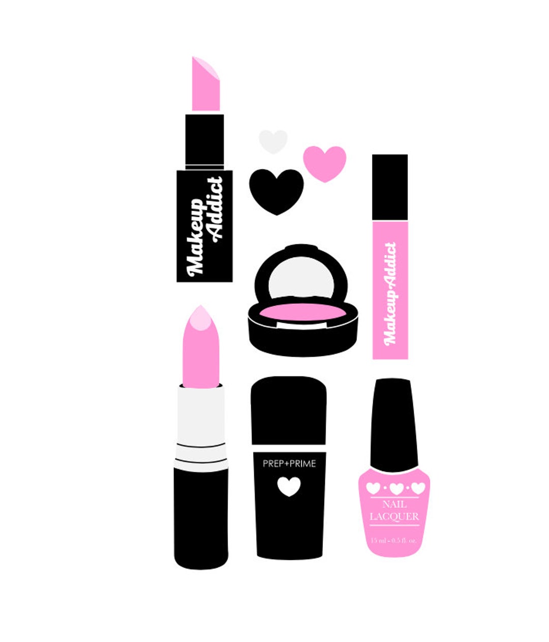 Lipsticks Cut File SVG EPS JPEG Makeup Lipstick Makeup Artist - Etsy