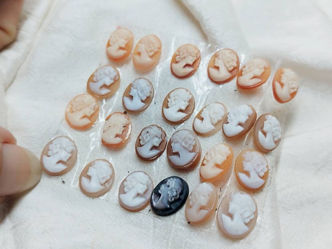 Lot of 24 Vintage Cameos Hand-engraved on Sardonic Shell Art From ...