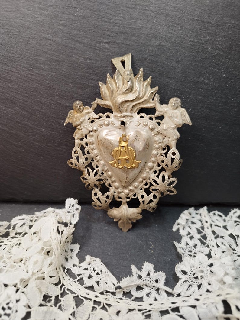 Sacred Heart Angels Ex Voto Grace Received Italy Religious Collection ...