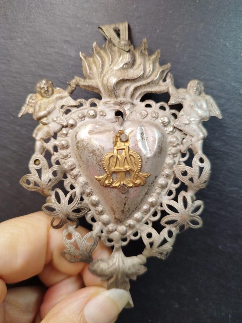 Sacred Heart Angels Ex Voto Grace Received Italy Religious Collection ...