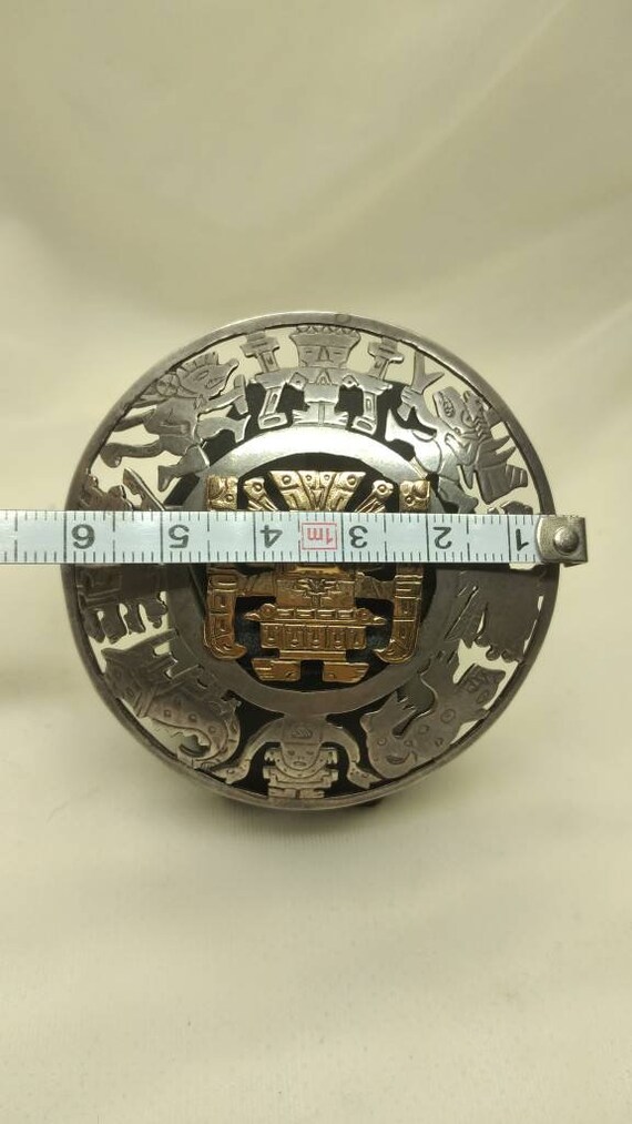 Ancient Peruvian gold and silver Mayan brooch and pen… - Gem