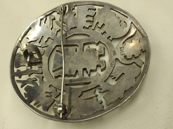 Ancient Peruvian gold and silver Mayan brooch and pen… - Gem