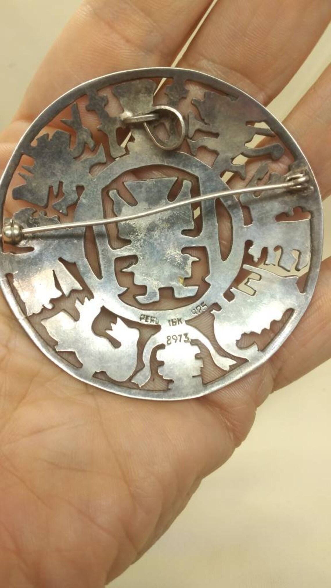 Ancient Peruvian Gold and Silver Mayan Brooch and Pendant, Ancient ...