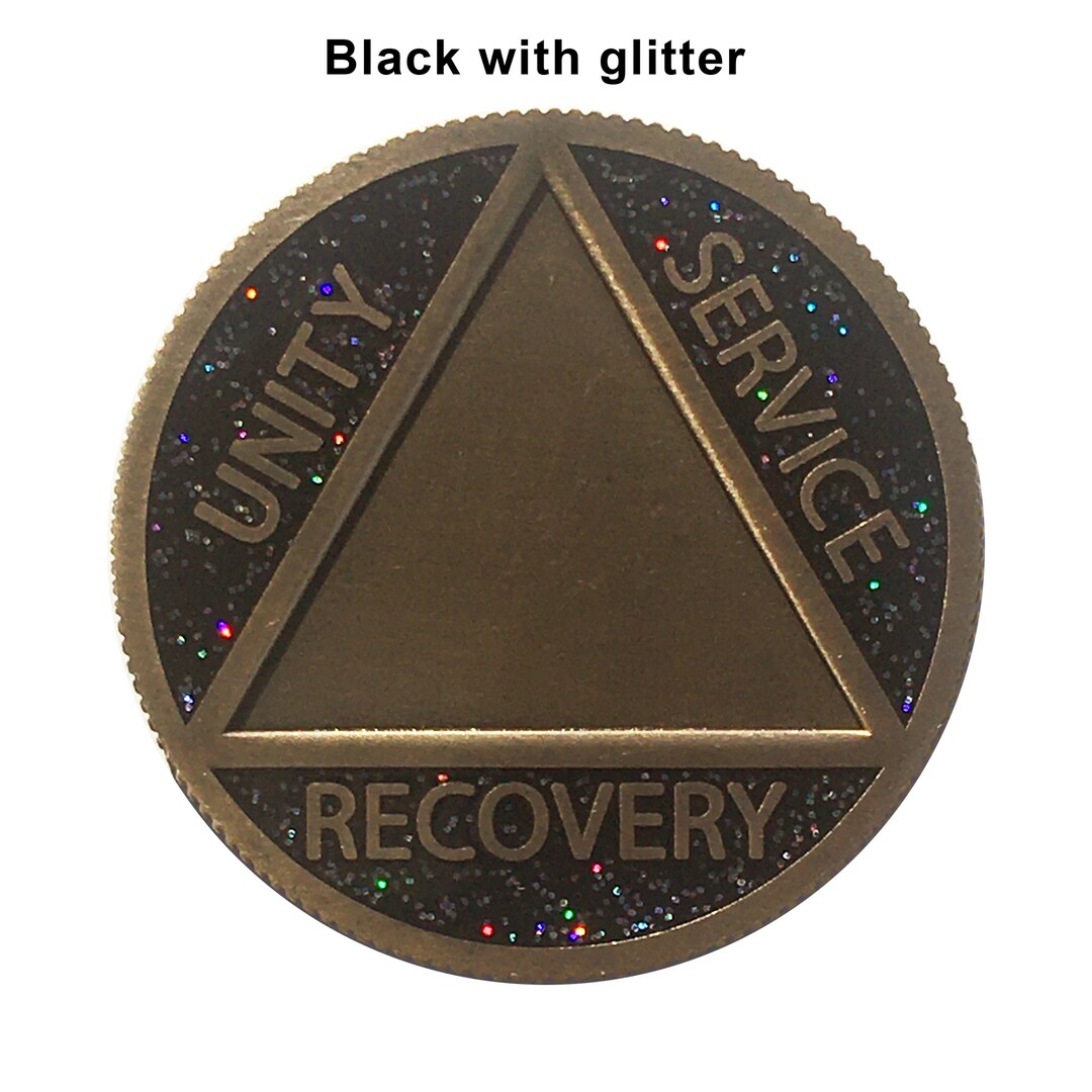 Glitter aa Recovery Coin - Etsy