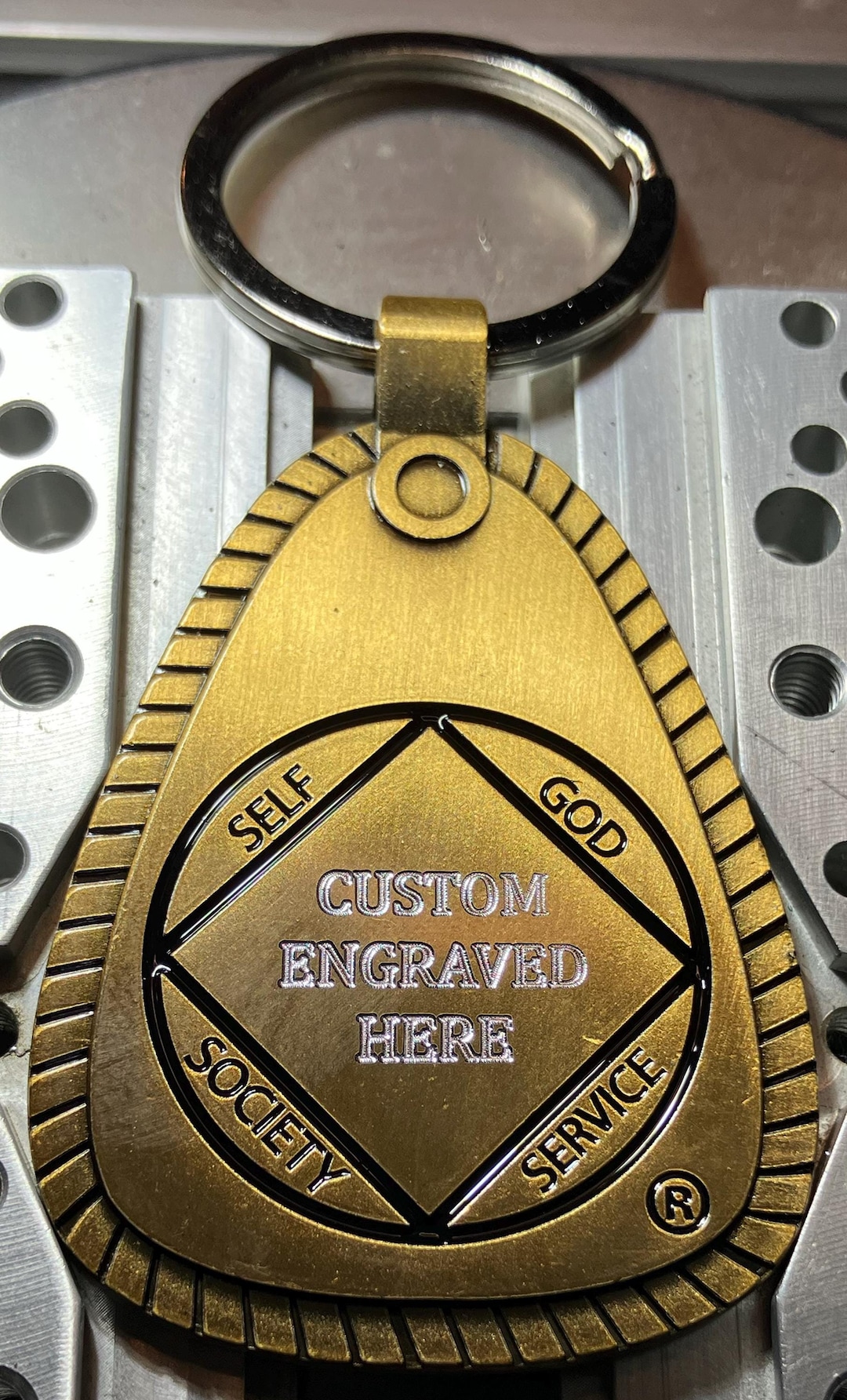 Custom Engraved NA Metal Key Tag - Etsy