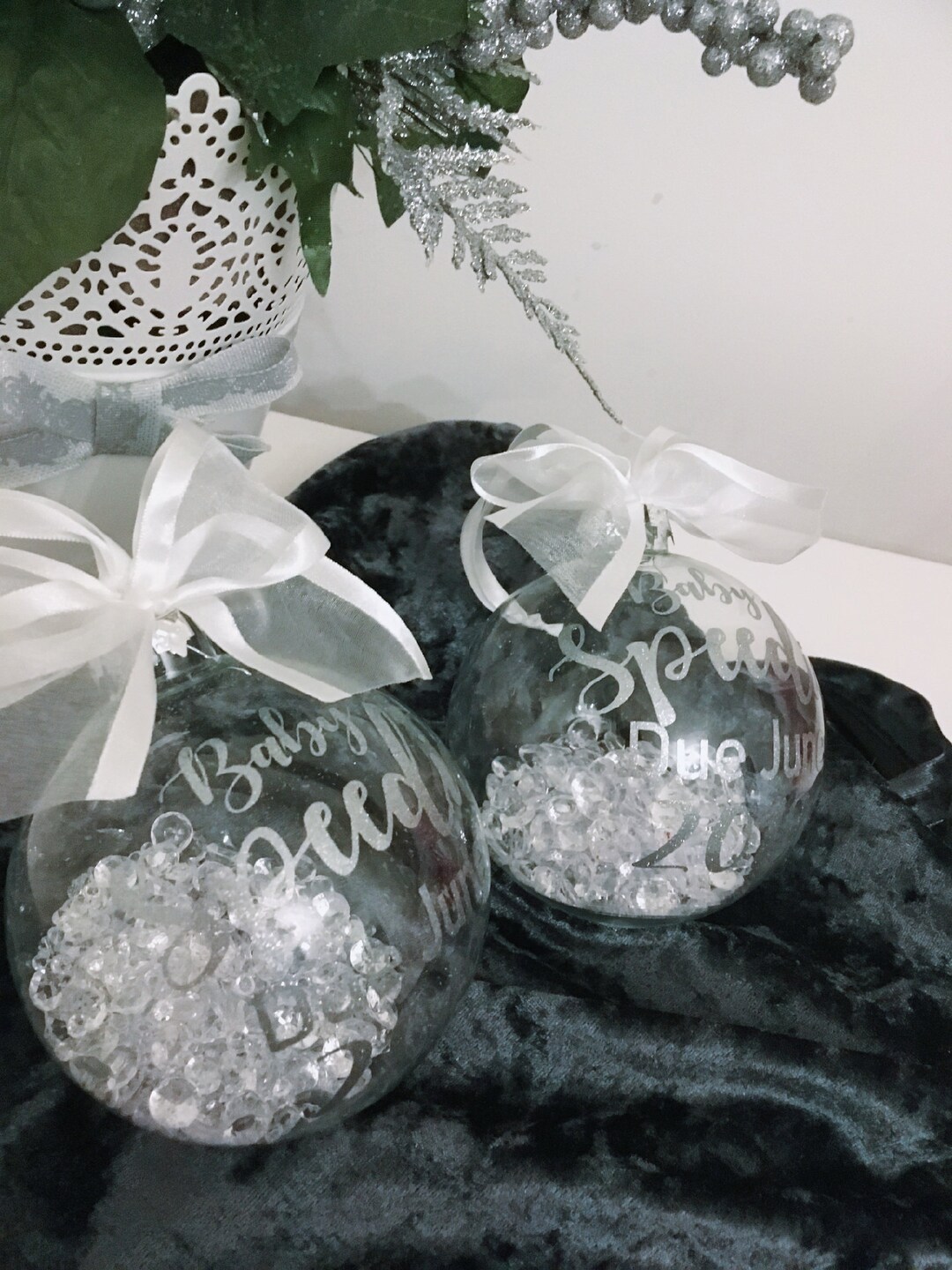 Babies First Christmas Bauble, in Silver - Etsy