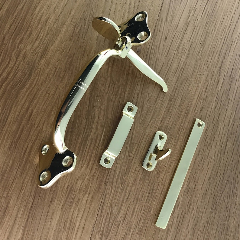 Handmade Polished Brass Door Thumb Latch Set Free Worldwide - Etsy