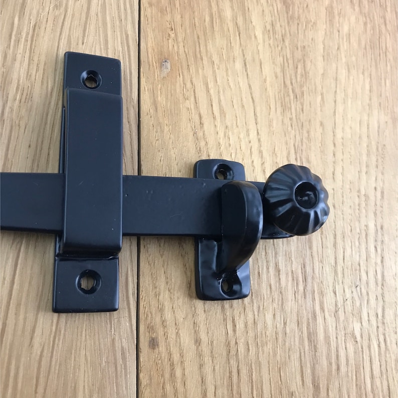 Black Gate Door Latch Drop Bar Rustic Vintage Brass Made - Etsy