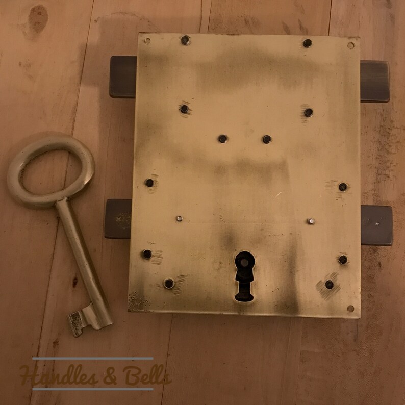 Antique Handmade Brass Door Lock With 2 Keys Working Hand Forged Door ...