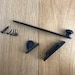 Black Gate Door Latch Drop Bar Rustic Vintage Brass Made Traditional ...
