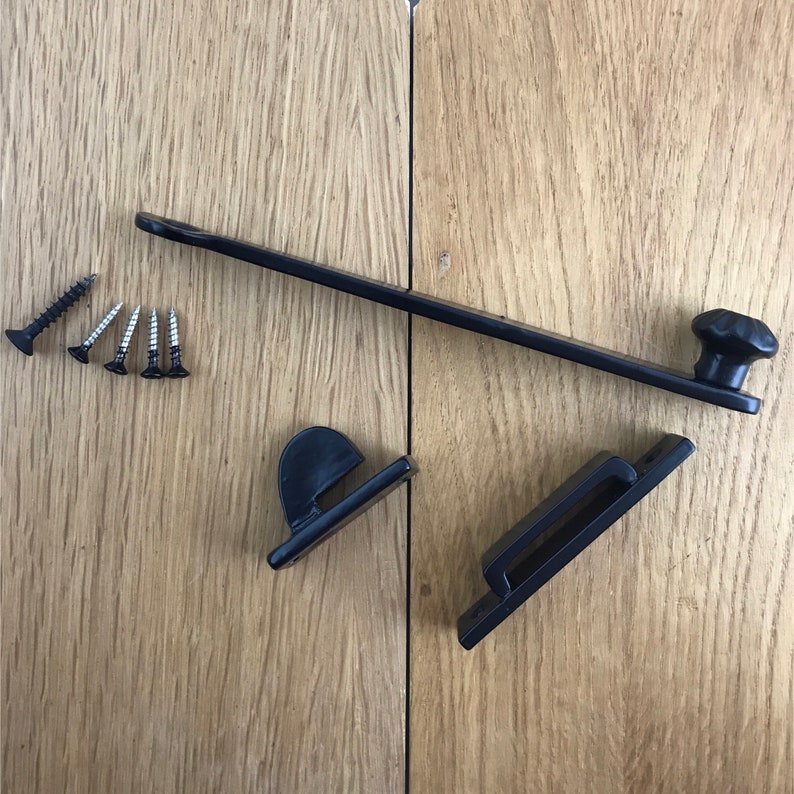 Black Gate Door Latch Drop Bar Rustic Vintage Brass Made - Etsy