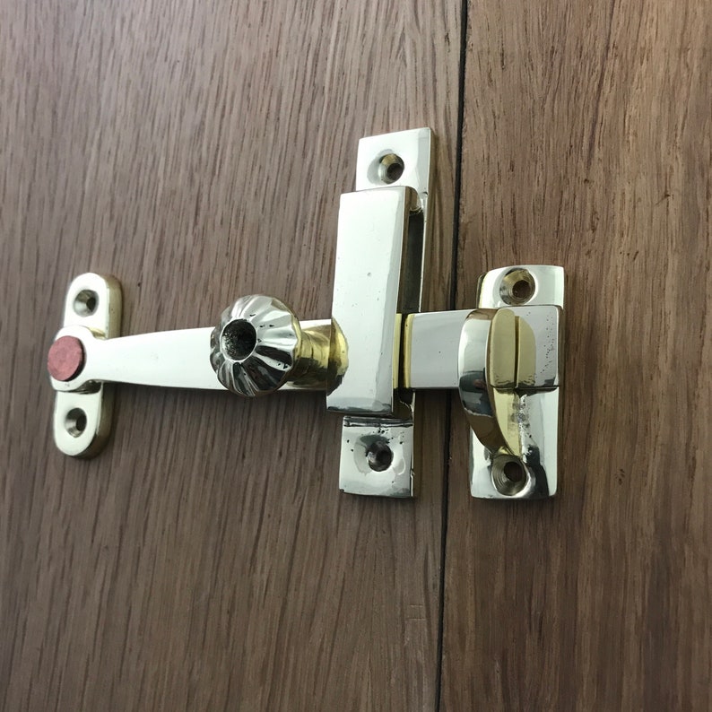 Solid Brass Bronze Antique Drop Bar Gate Door Latch Rustic Vintage ...