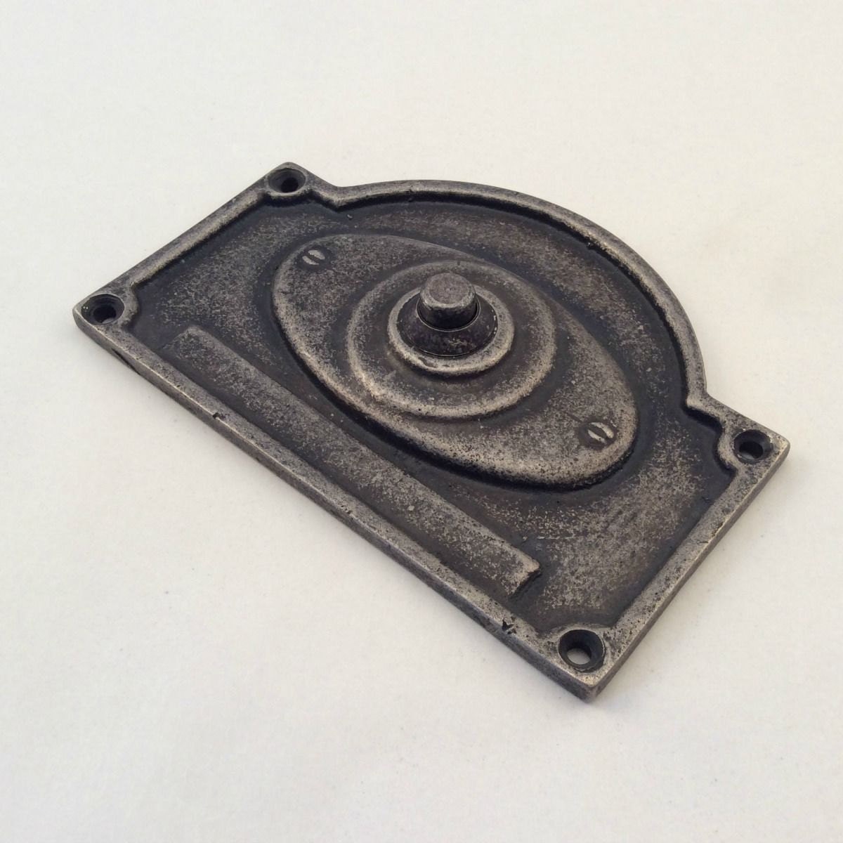 Solid Antique Brass Vintage Rectangular Door Bell Push Button Tumbled ...