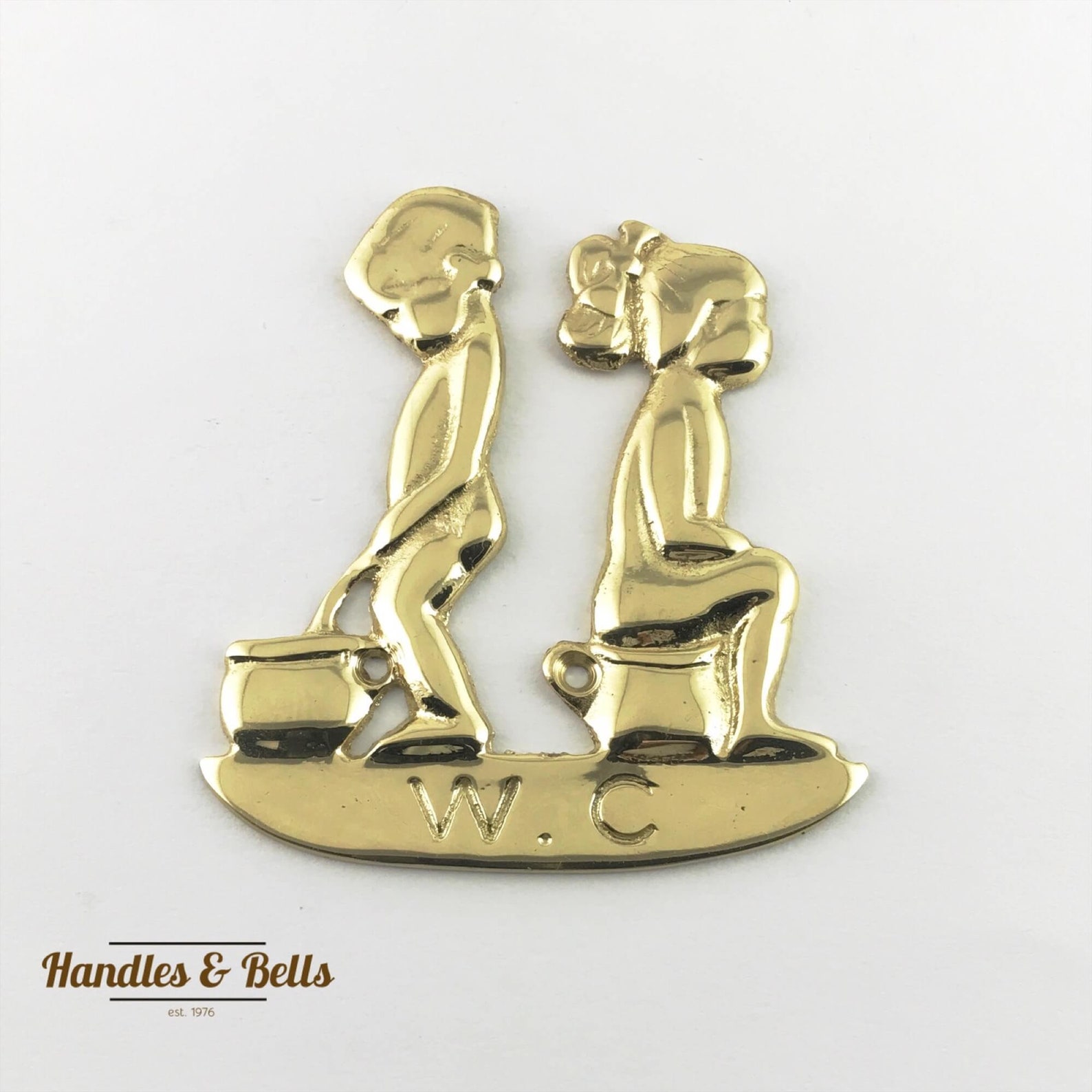 Polished Brass Chrome Toilet Door Badges Ladies Gents WC - Etsy Australia
