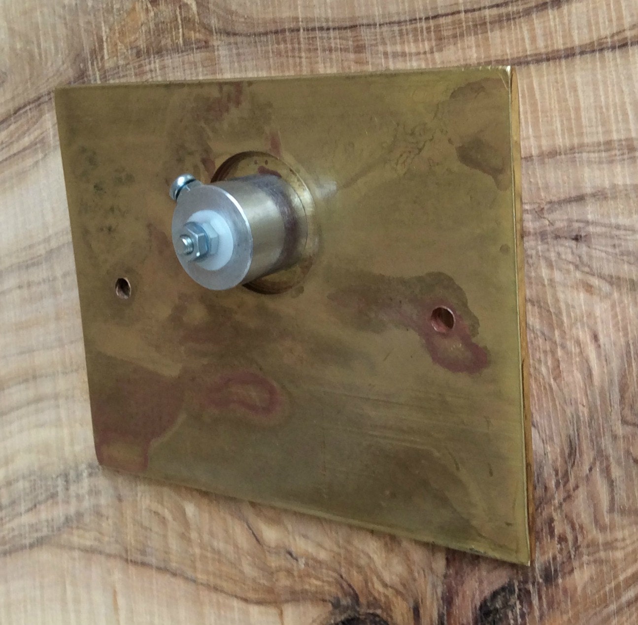 Solid Polished Brass Plate Doorbell Push Button - Etsy