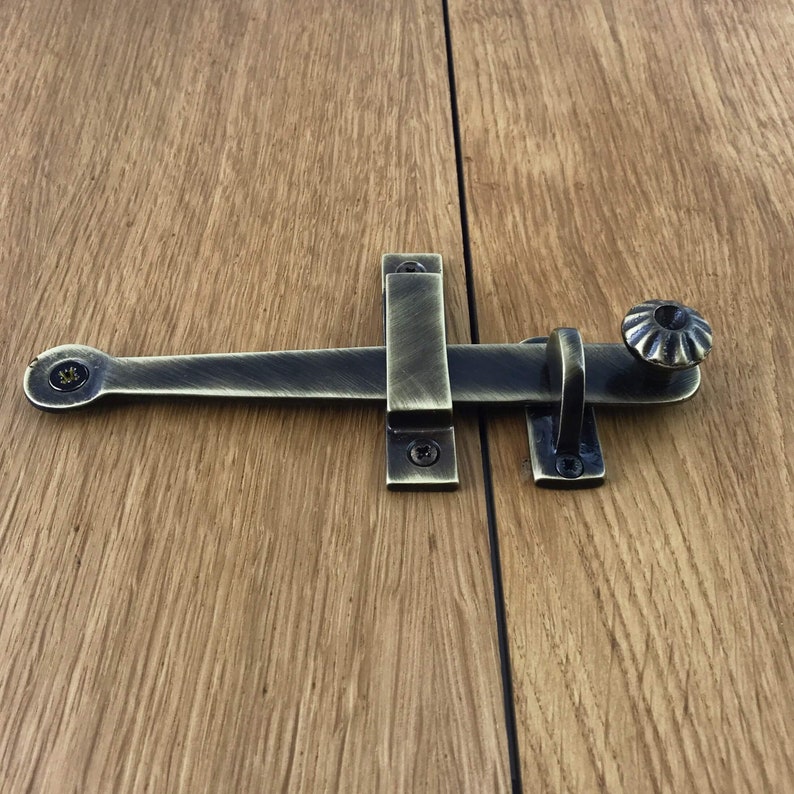 Solid Brass Bronze Antique Drop Bar Gate Door Latch Rustic - Etsy
