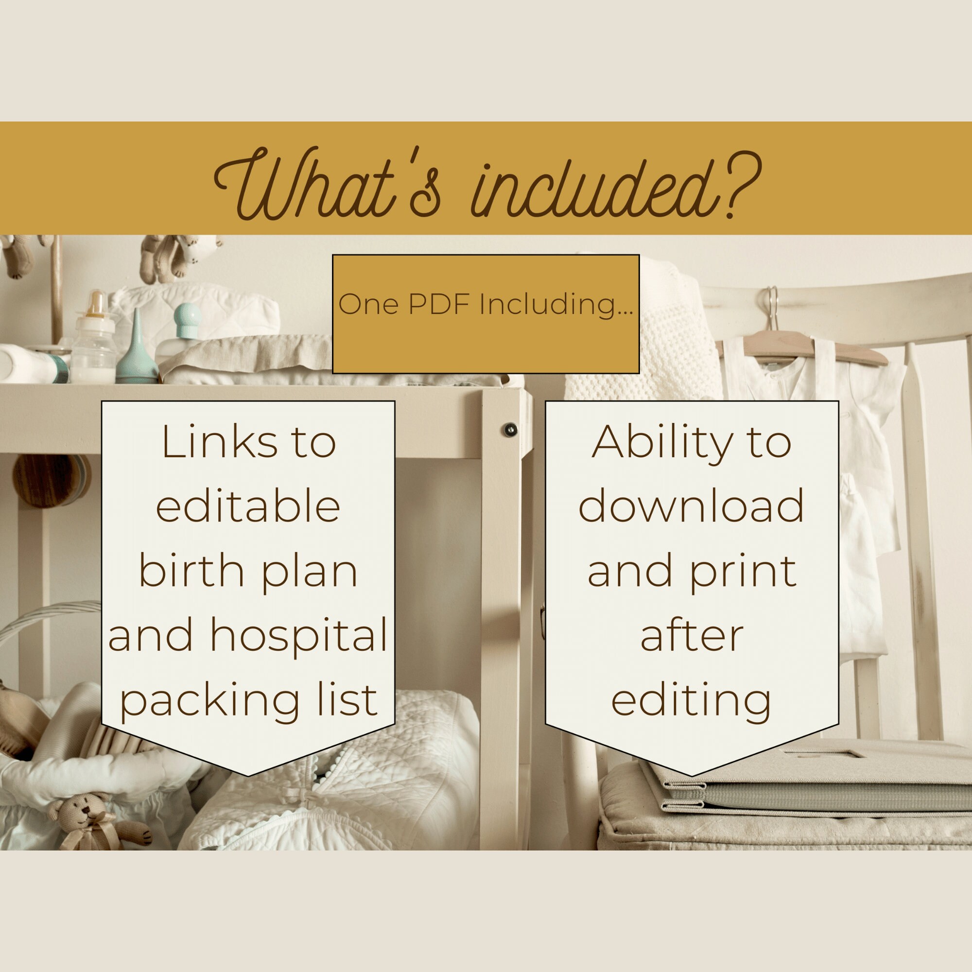 Customizable Gender Neutral Birth Planning Template Bundle | Printable ...