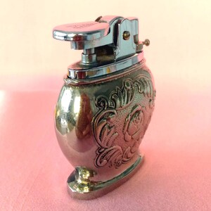 Table Lighter-classic Rose Design-stainless Steel-gas Lighter-decorate ...