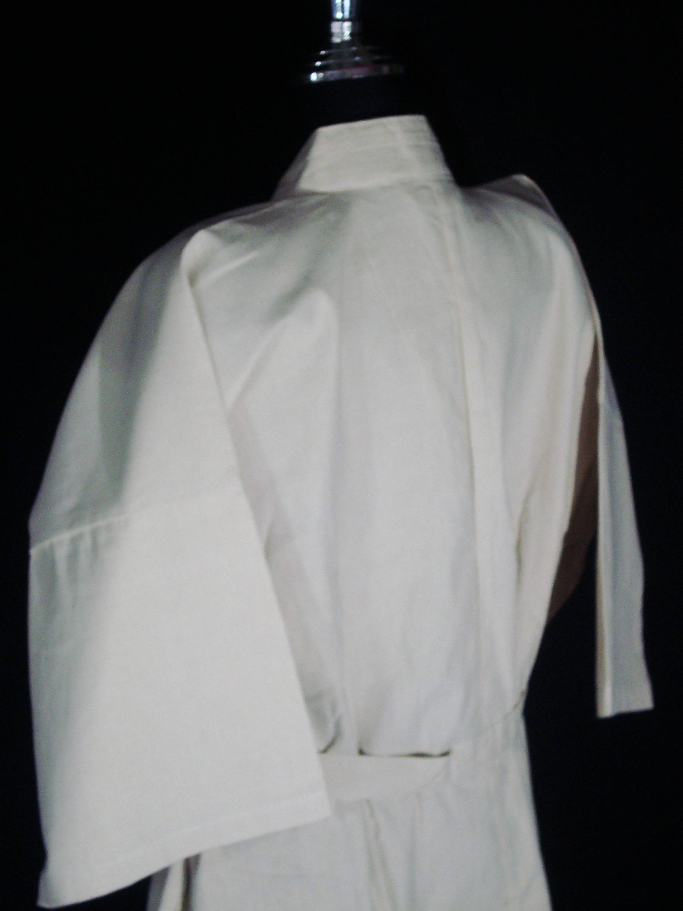 Cotton Dobby Fabric Bathrobe Kimono Style-cream - Etsy
