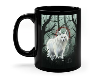 Personalized White Wolf Mug - Etsy