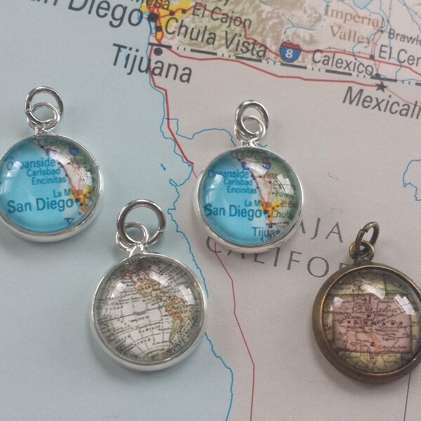 Map Charm - Etsy