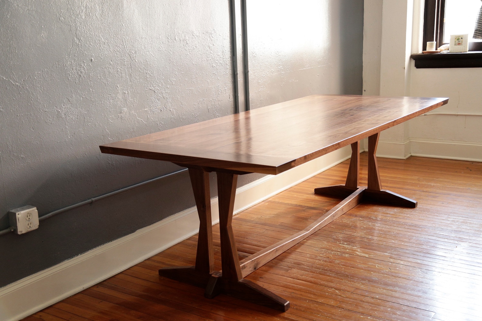 Walnut Trestle Table - Etsy