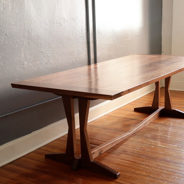 Trestle Dining Table - Etsy