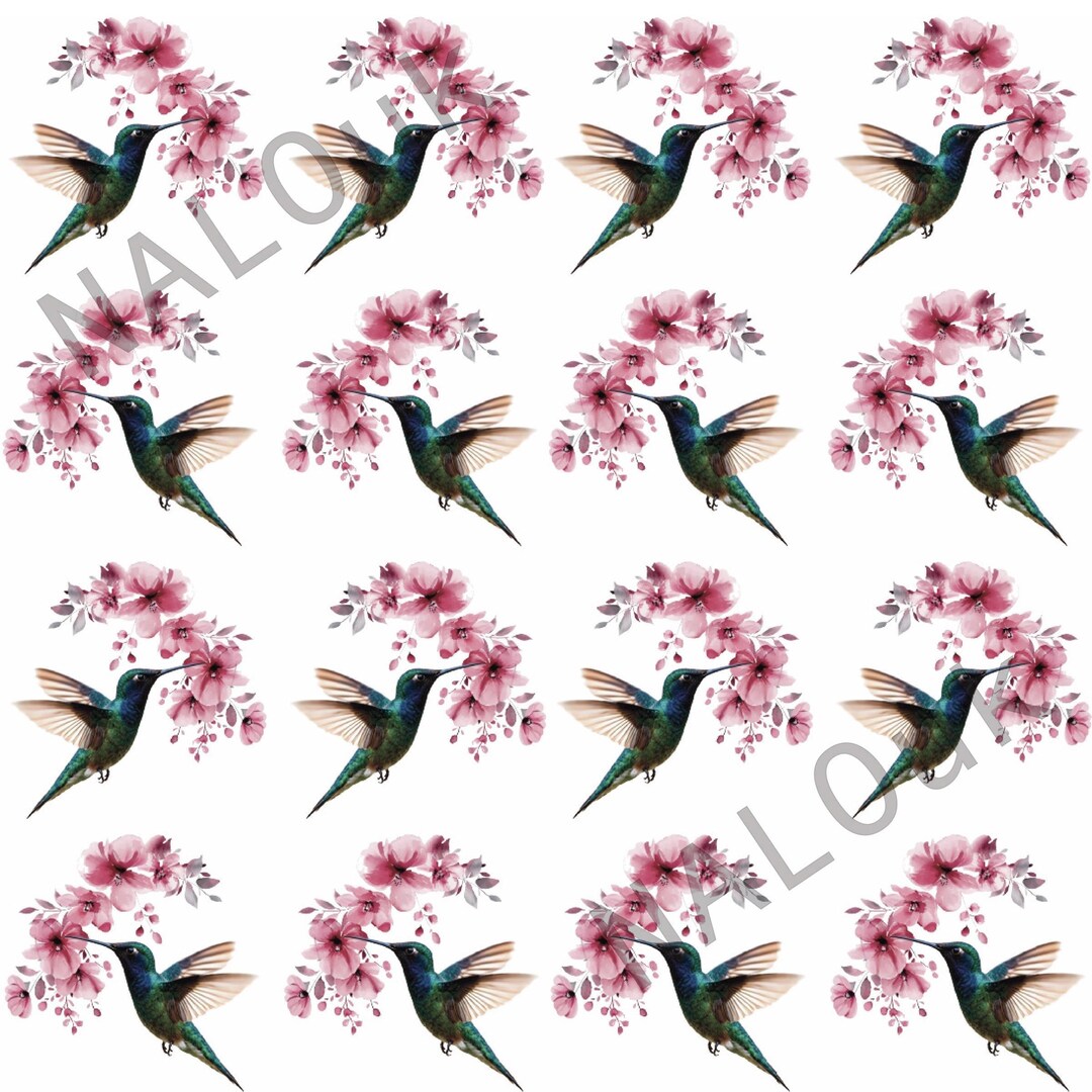 Hummingbird Mirrored Image Transfer Paper: Polymer Clay Decals - Etsy