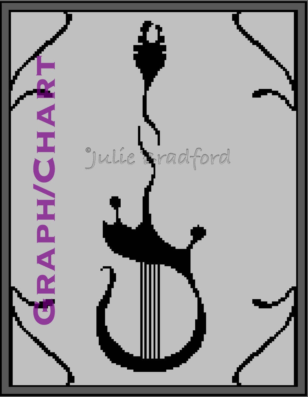 Crochet Guitar Graph, Guitar Music Blanket Pattern, Guitar Graphghan ...