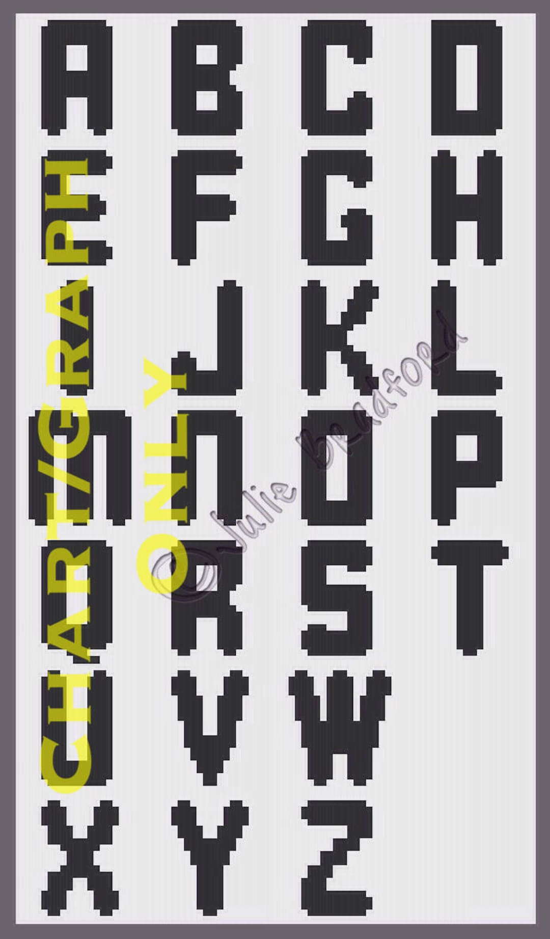 Crochet Squada One Alphabet Font Graph, Cross Stitch Alphabet, Afghan ...