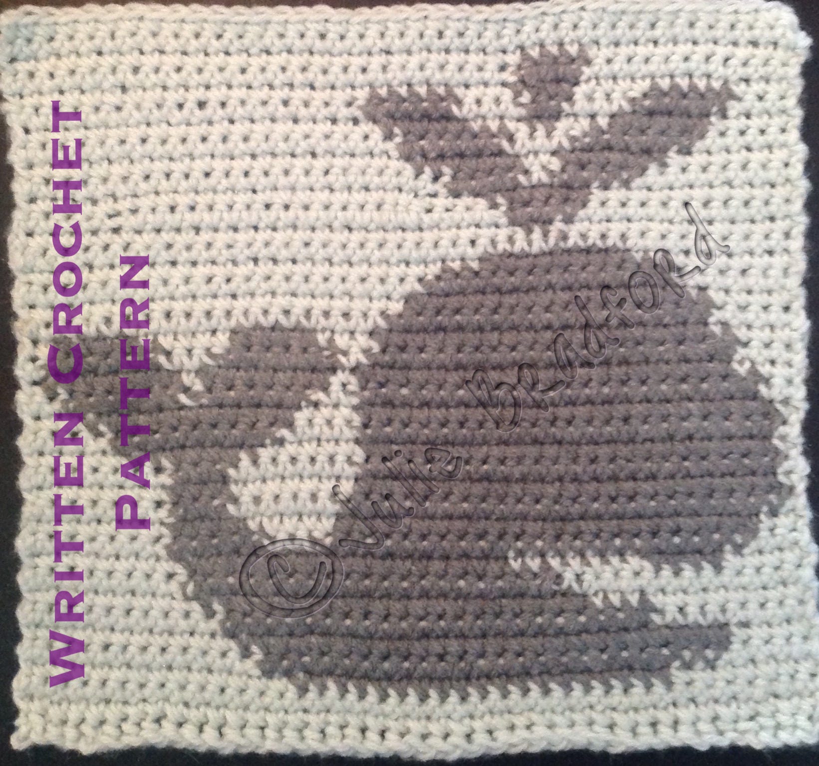 Written Whale Crochet Baby Blanket Pattern, Whale Graph Square Block ...
