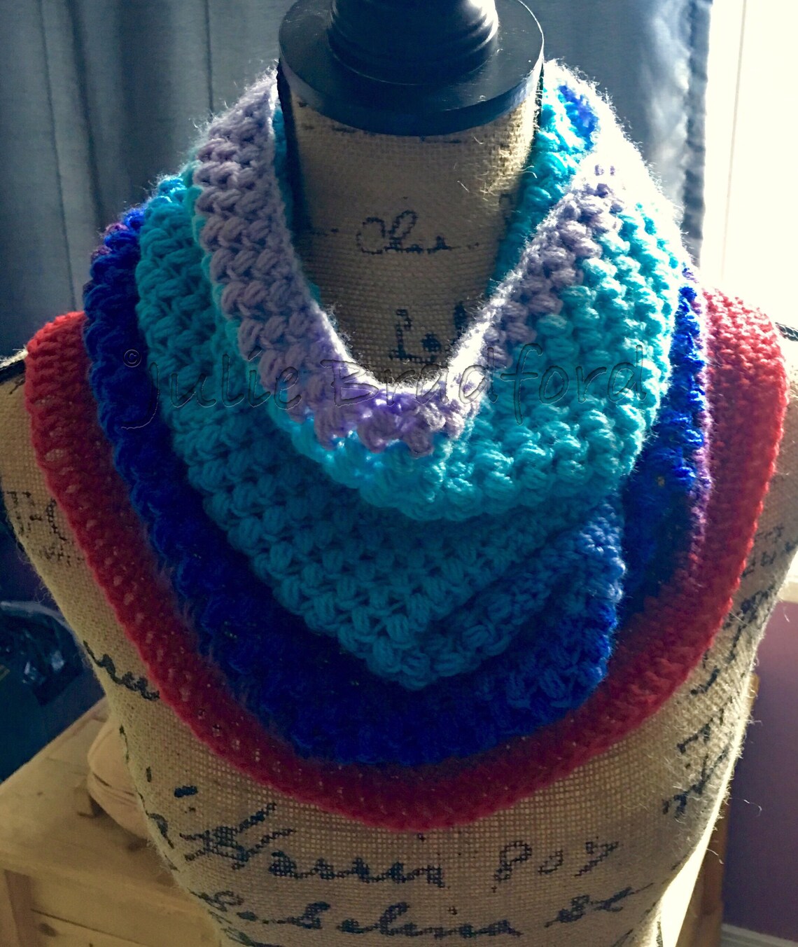 Flashy Cobblestone Fringed Cowl, Crochet Unforgettable Stained Glass ...