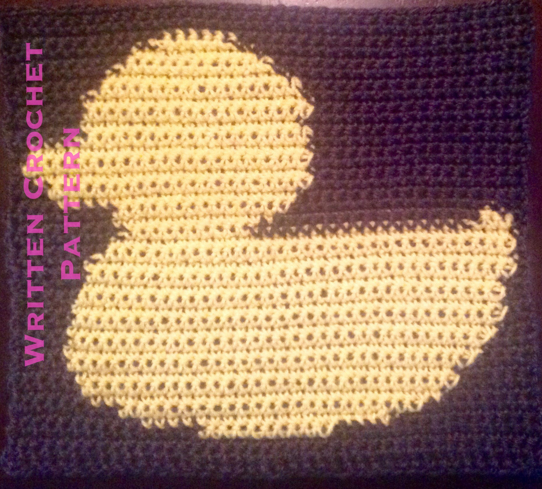 Written Duck Block Pattern, Duck Crochet Graph, Duck Baby Blanket ...