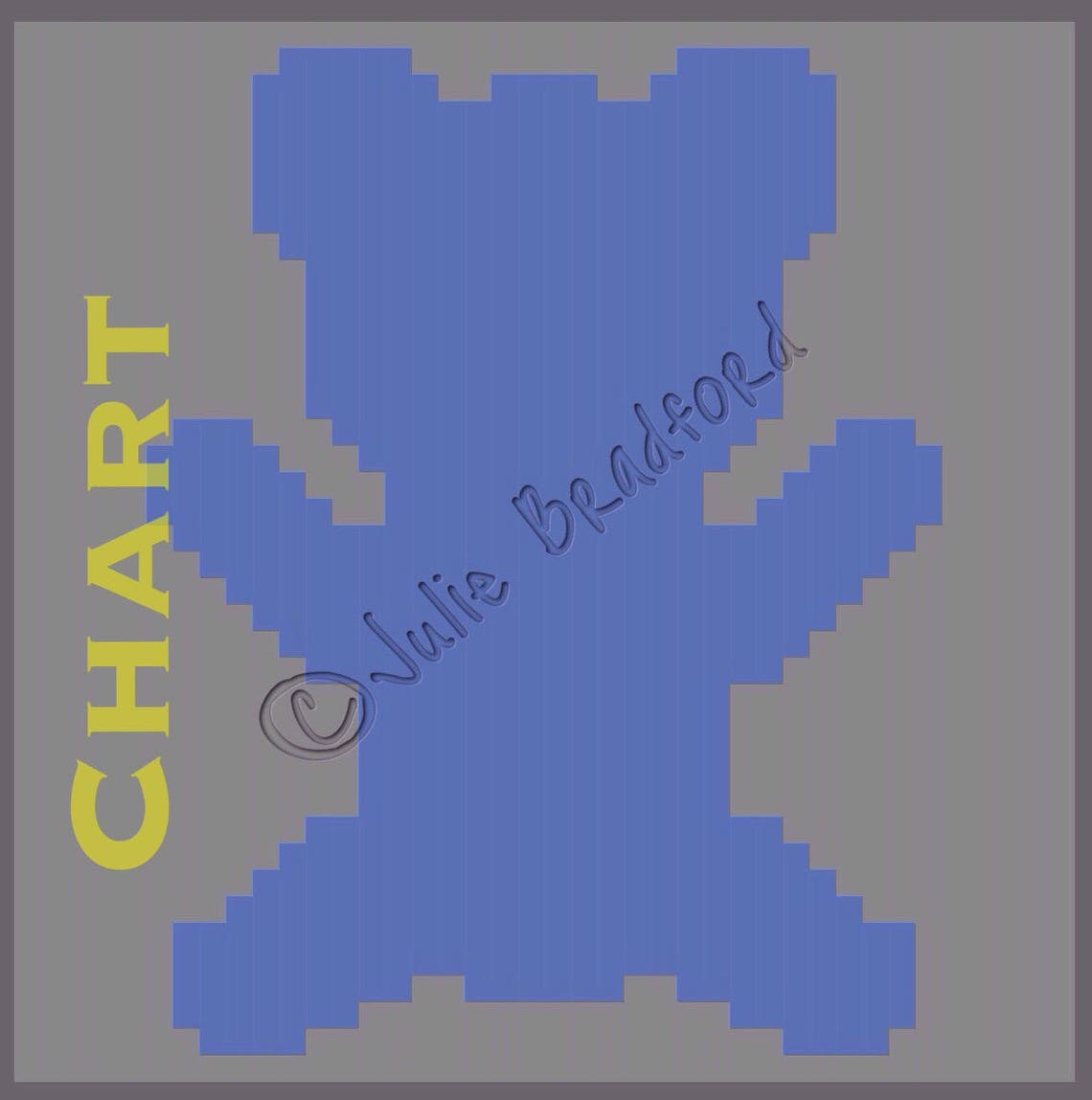 Written Crochet Teddy Bear Block Pattern, Teddy Bear Graph, Teddy Bear ...