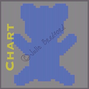 Written Crochet Teddy Bear Block Pattern, Teddy Bear Graph, Teddy Bear ...