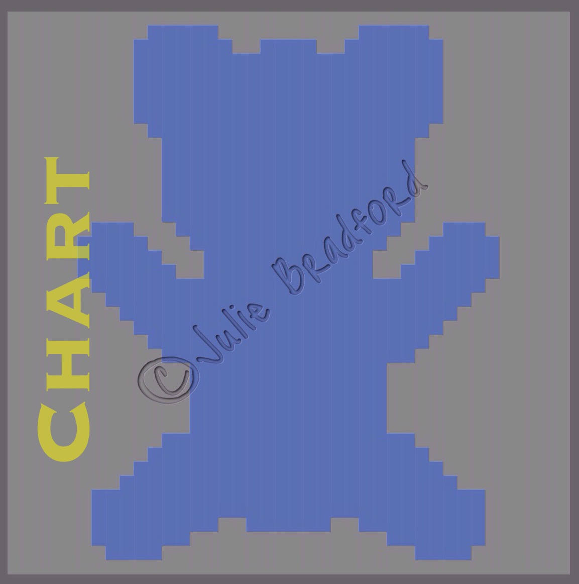 Written Crochet Teddy Bear Block Pattern, Teddy Bear Graph, Teddy Bear ...