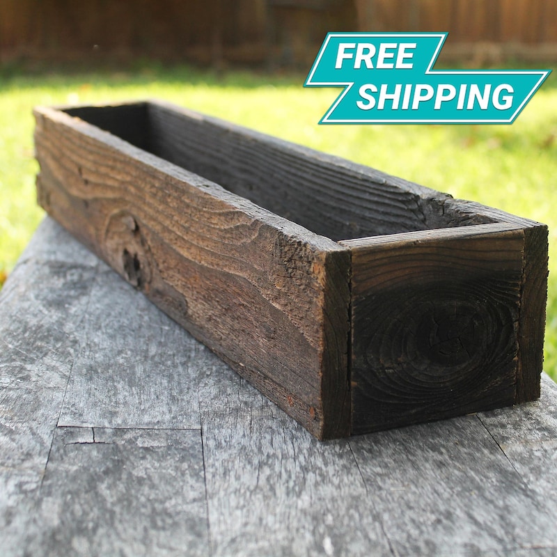 24 Long Wooden Boxes - Etsy