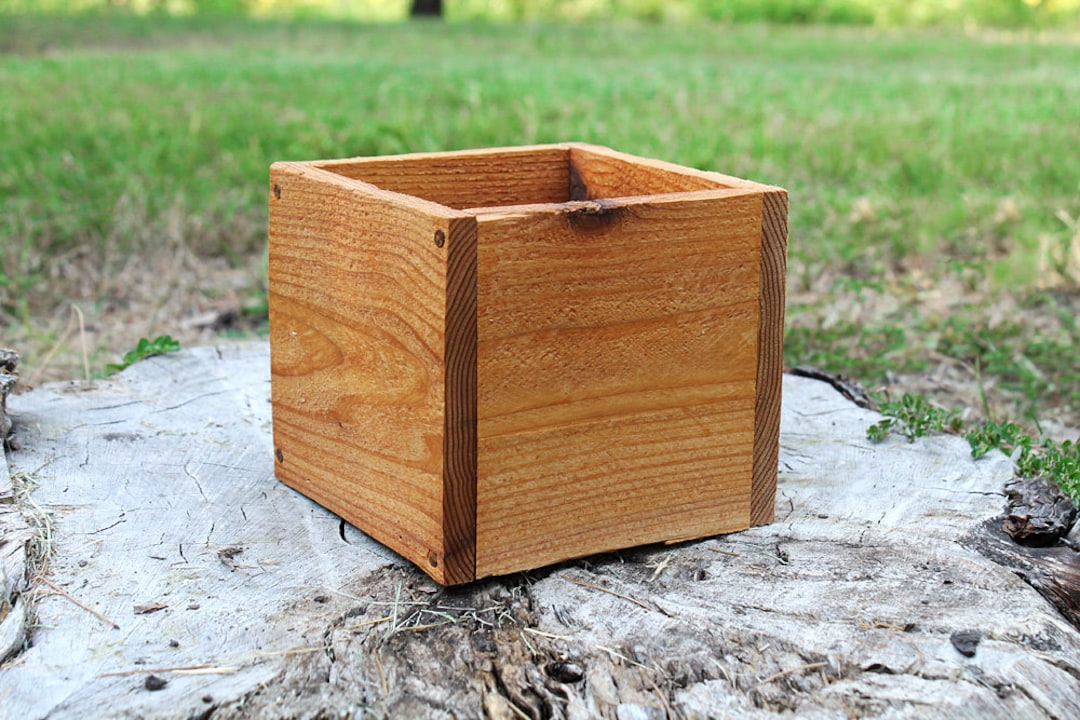 Square Succulent Planter Box 5", 6" (5.5"h),storage,planter,wooden Box ...