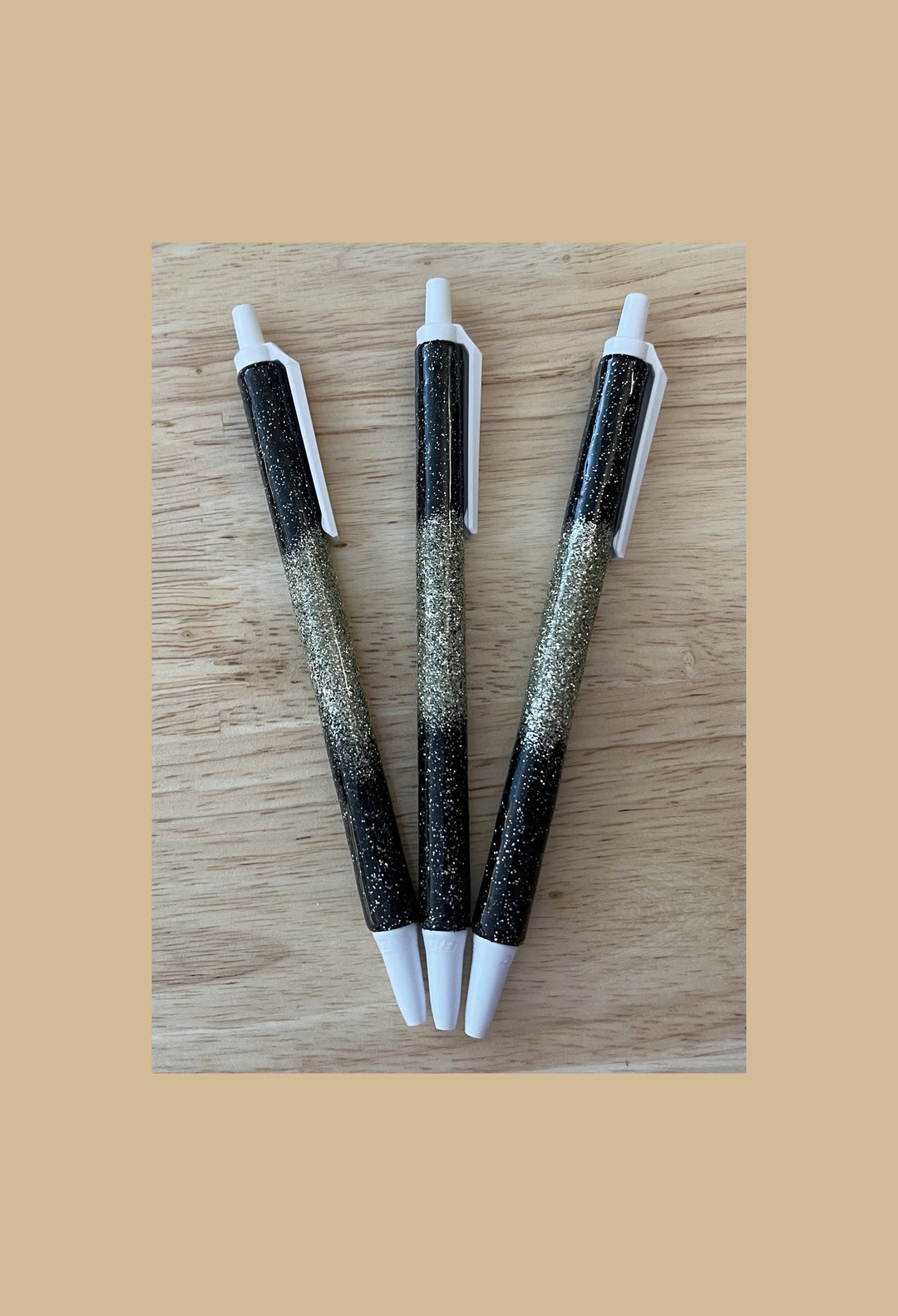 Thin Gold Line Dispatcher Glitter Bic Pen - Etsy