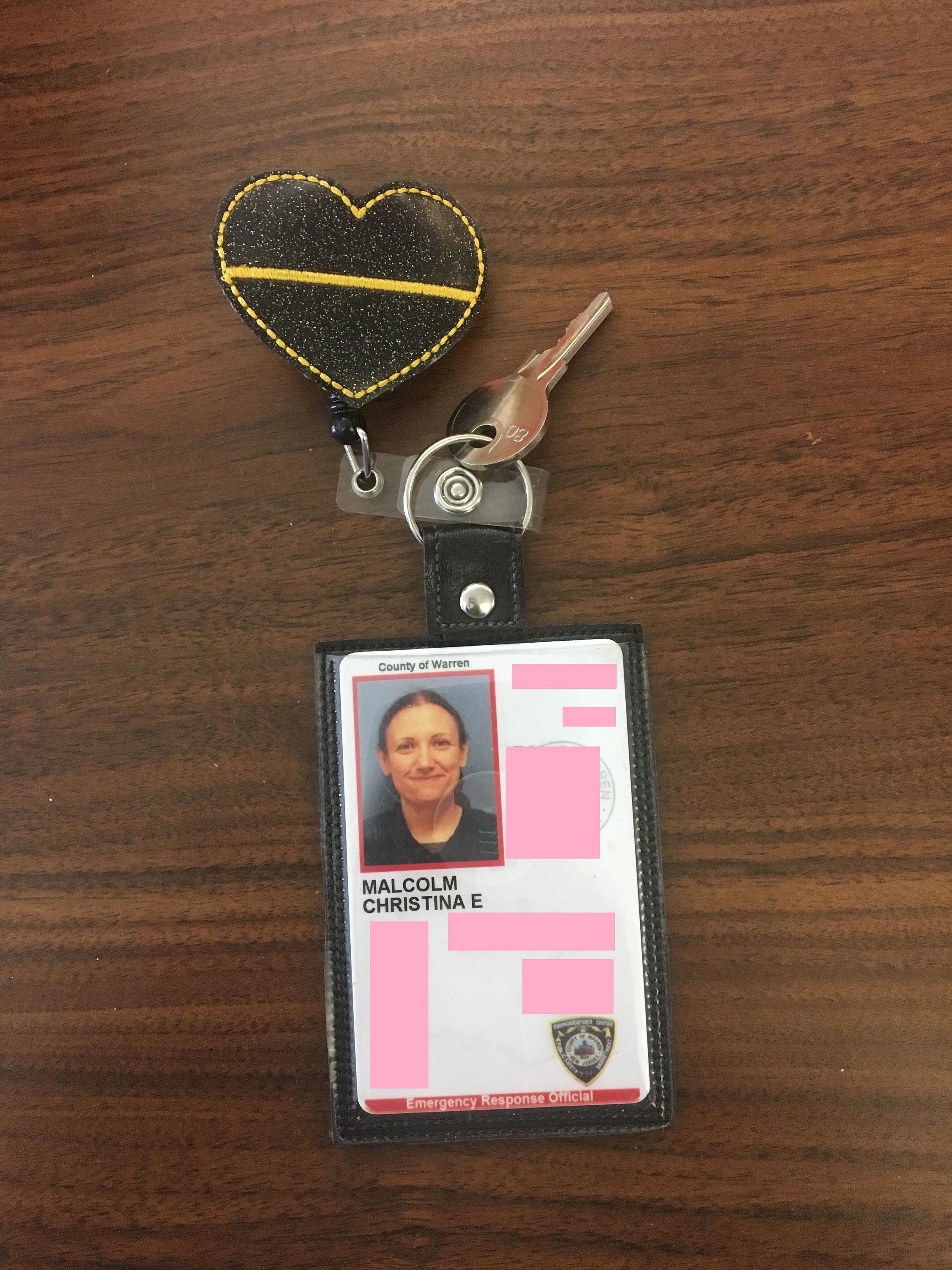 Personalized 911 Dispatcher ID Holder - Etsy