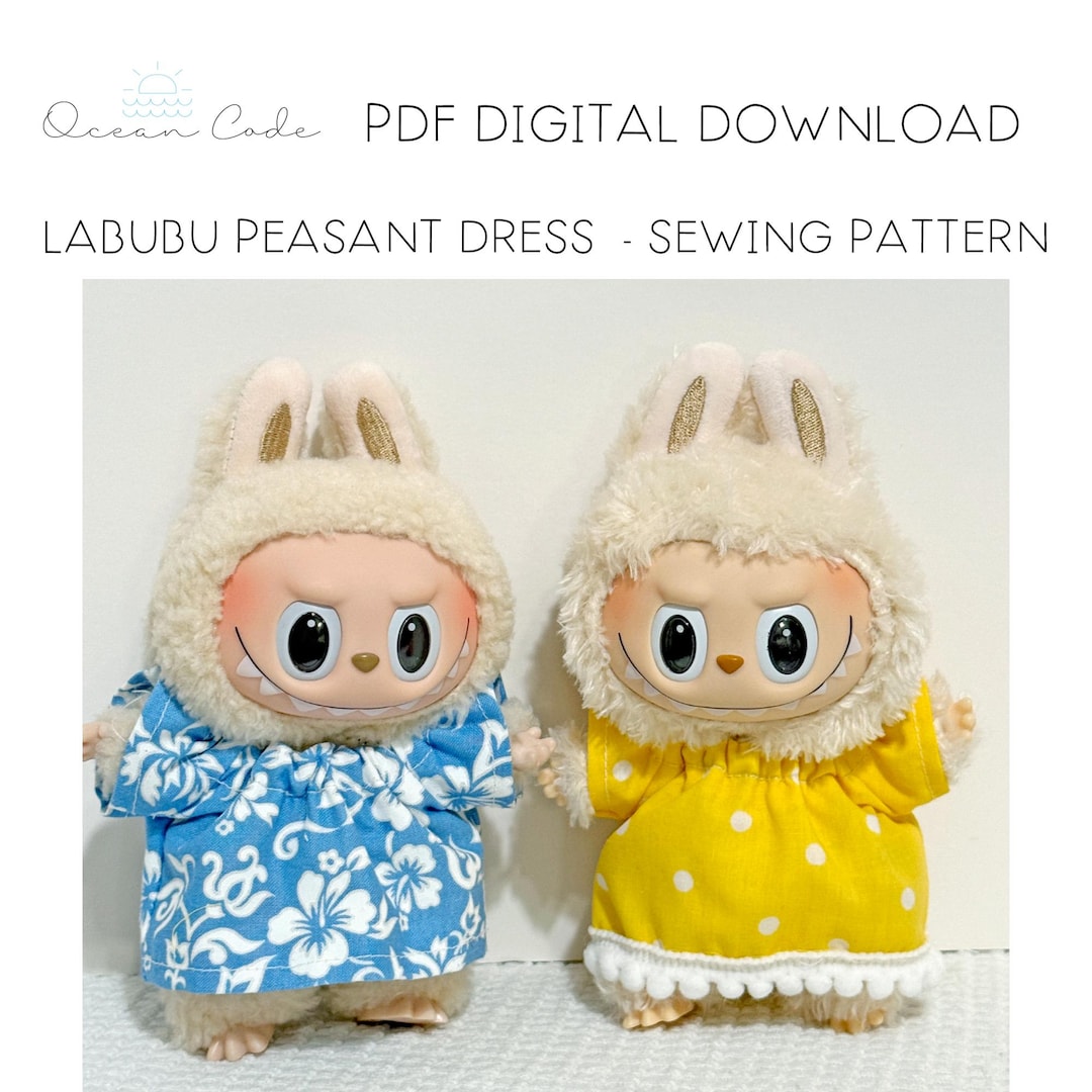 Labubu Peasant Dress Sewing Pattern PDF Digital Download - Make Your ...