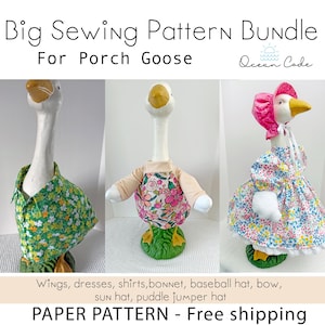 Porch Goose Clothes Paper Pattern Bundle Includes Dresses, Hats, Wings ...